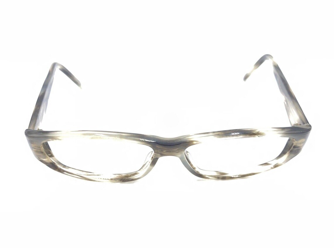 Gucci Brown Tortoise Horn Oval Eyeglasses Frames 140 Italy Designer Men ...