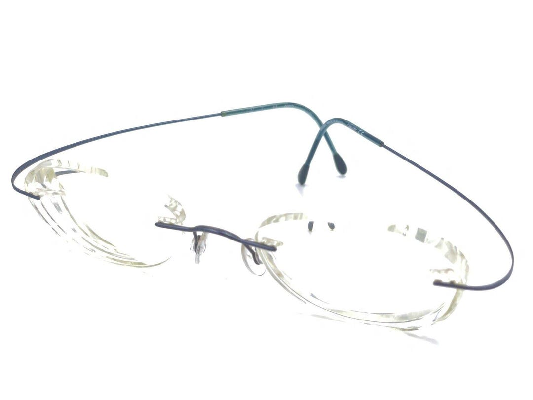 Silhouette M7395 40 6065 Green Rimless Eyeglasses Frames 21-50 Titanium ...