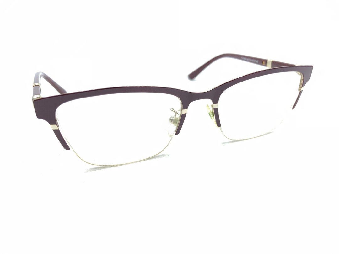 Tory Burch TY 1069 3313 Dark Red Gold Half Rim Eyeglasses Frames 53-18 ...