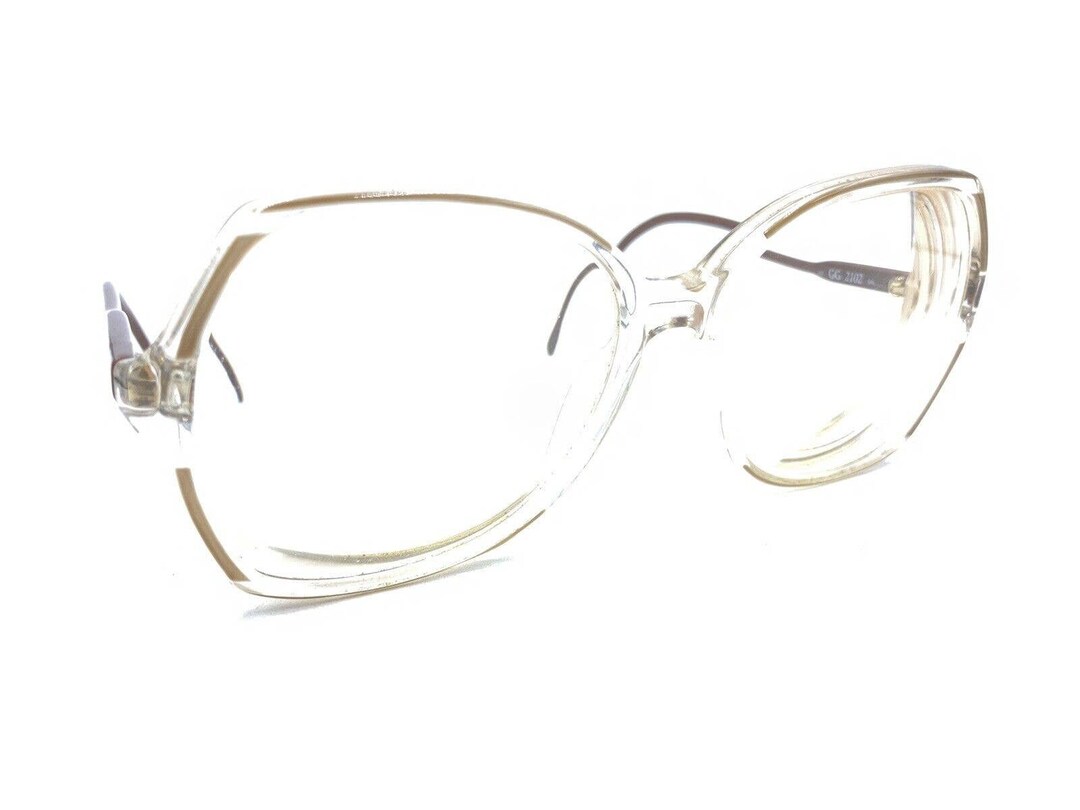 Gucci Vintage GG 2102 64L Clear Brown Square Eyeglasses Frames 57-17 ...
