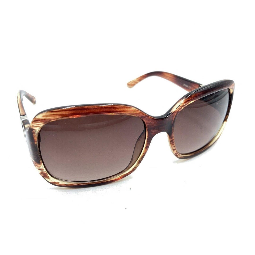 Dolce & Gabbana 26546 Brown Striped Square Sunglasses Brown Lens Women ...