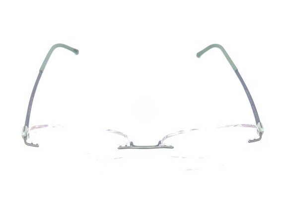 Silhouette 5452 40 6054 Mint Green Rimless Eyeglasses… - Gem