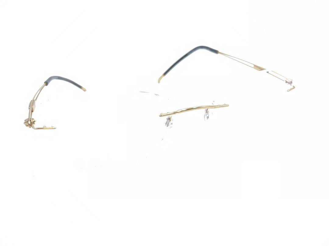 Silhouette 5227 20 6051 Titanium Gold Black Rimless Eyeglasses Frames ...