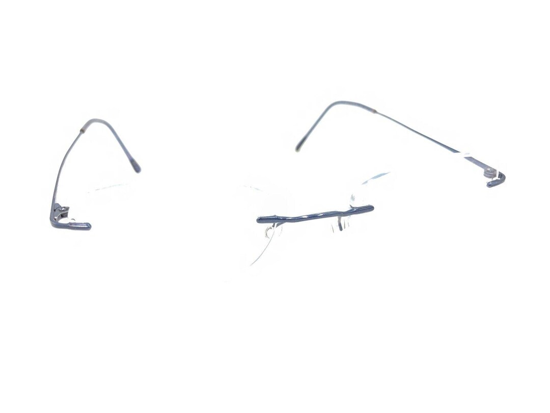 Marchon Airlock 2 760/3 24 Blue Rimless Eyeglasses Frames 50-21 140 ...