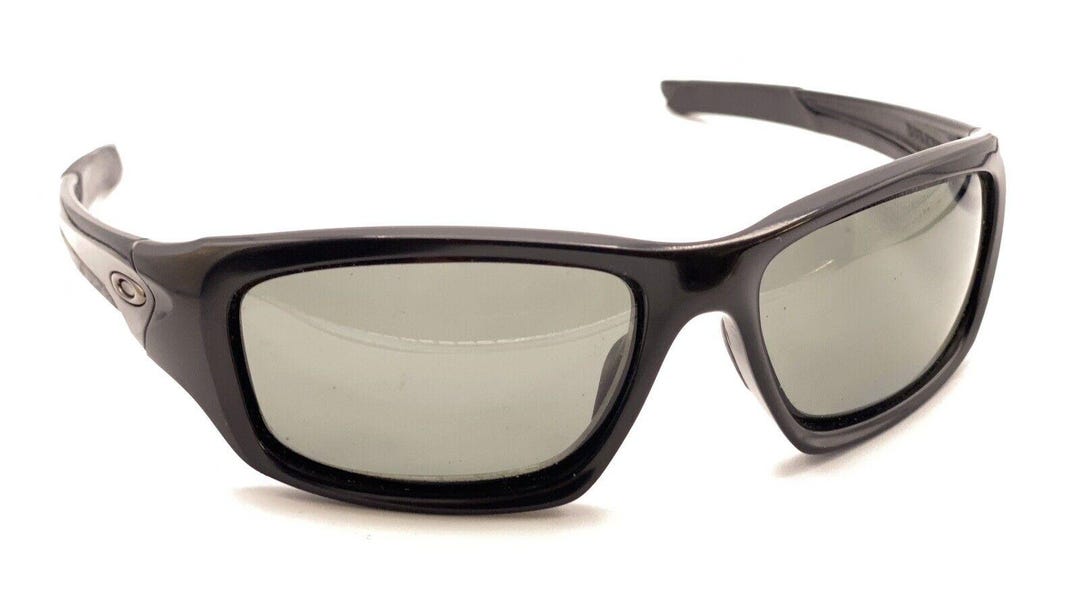 Oakley Valve Polished Black Wrap Sunglasses Frames 130 Designer Men ...