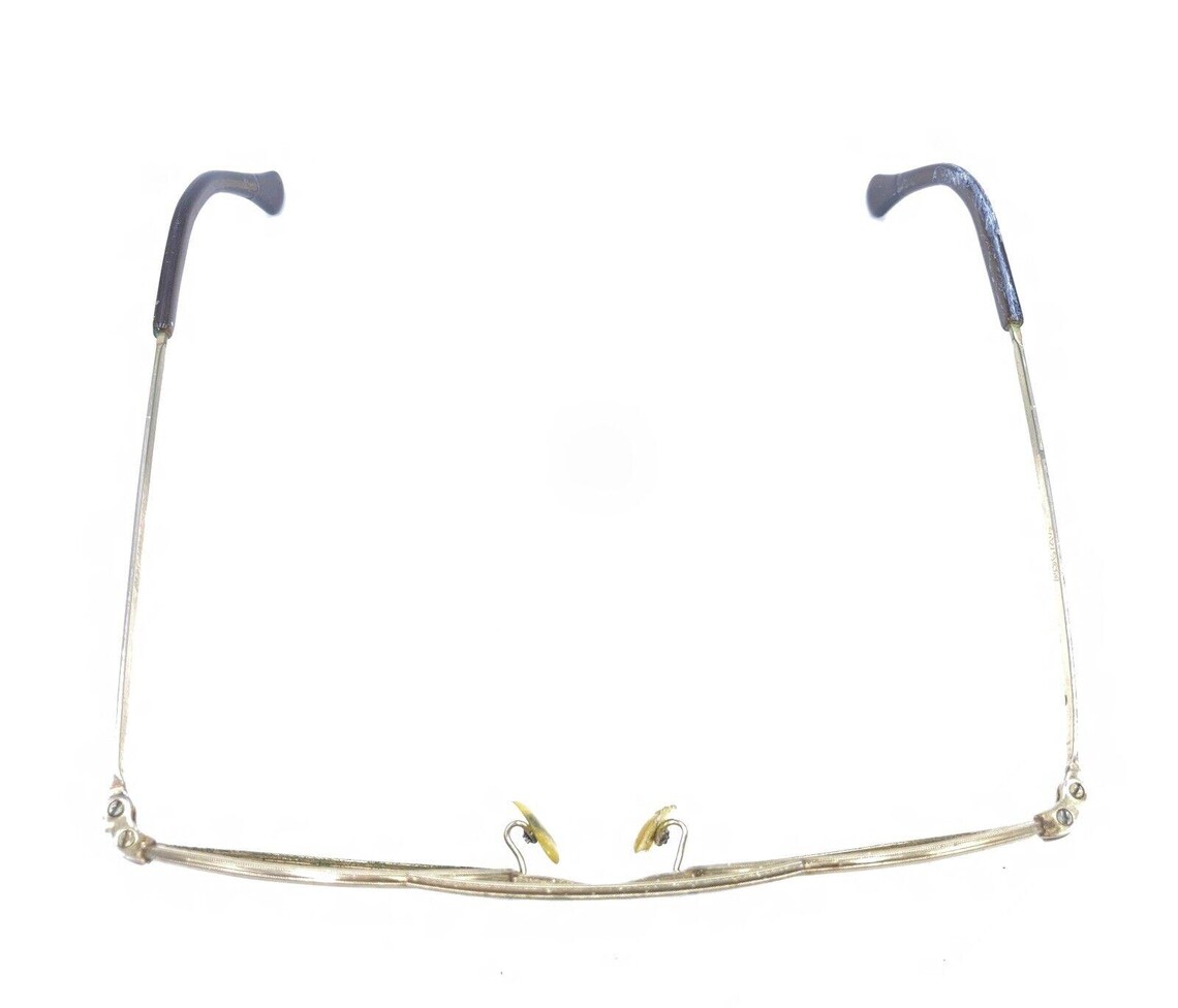 American Optical AO Vintage Gold Square Eyeglasses Frames 145 USA Men ...