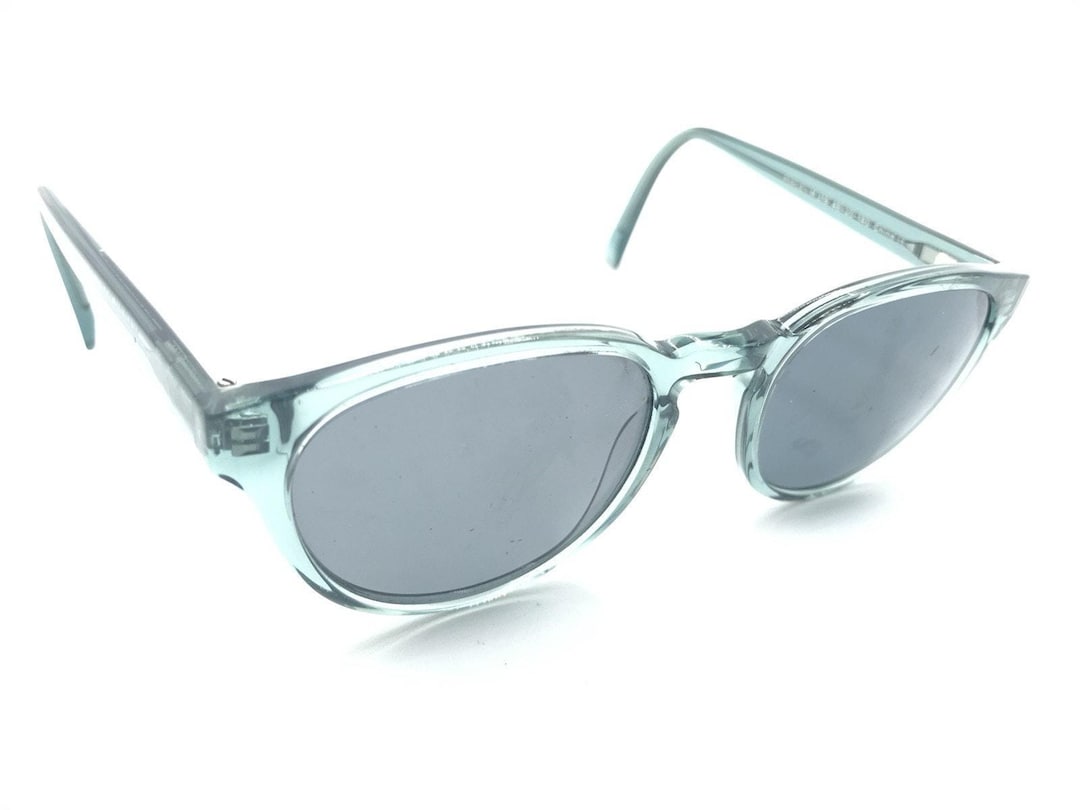 Warby Parker Percey M 319 Transparent Blue Round Eyeglasses Frames 48 ...