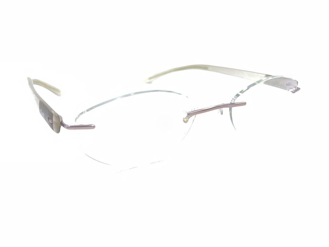 Silhouette 7608 40 6057 Titanium Light Brown Rimless Eyeglasses Frames ...