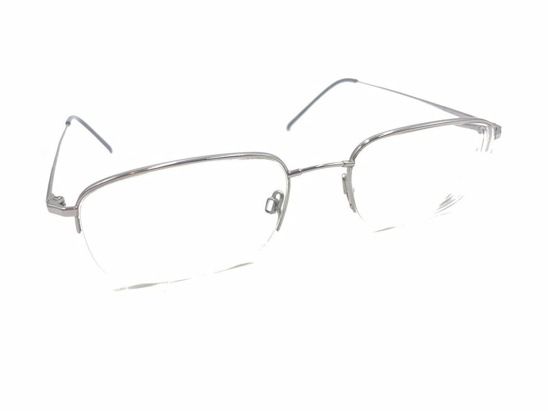 Marchon Flexon 606 LT Gunmetal Silver Half Rim Eyeglasses Frames 54-19 ...