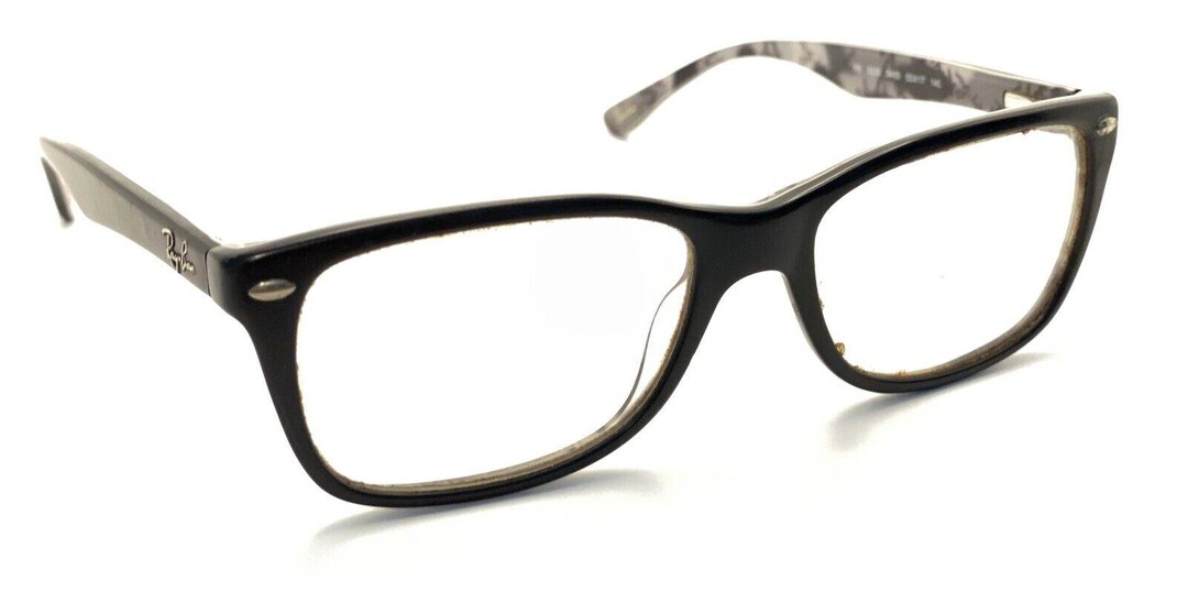 Ray Ban RB 5228 5405 Black Rectangle Eyeglasses Frames 53-17 140 ...