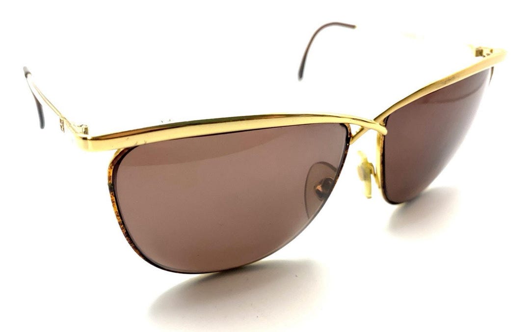 Laura Biagotti Vintage T103/N/S Gold Oversized Sunglasses Frames 135 ...