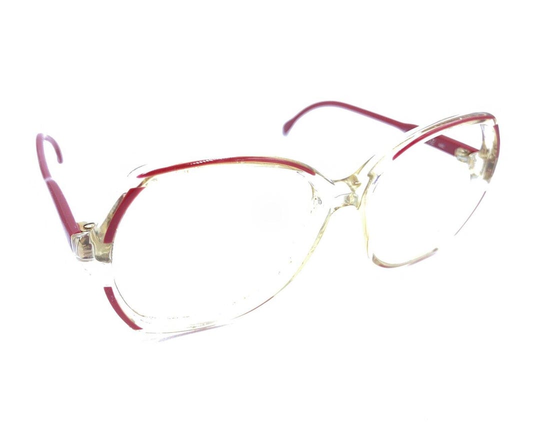 Gucci Vintage GG 2102 48E Crystal Red Square Eyeglasses Frames 53-16 ...