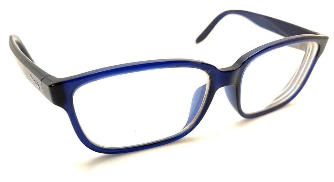 Nike 7102 415 707 Clear Blue Rectangle Eyeglasses Frames 140 Designer ...