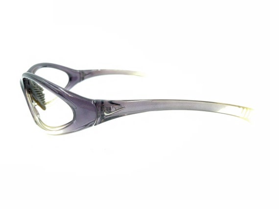 Nike Translucent Black Clear Fade Oval Wrap Sunglasse… - Gem