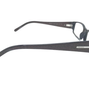 Prada VPR 03H 7BP-1O1 Brown Rectangle Eyeglasses Frames 51-16 135 Italy ...