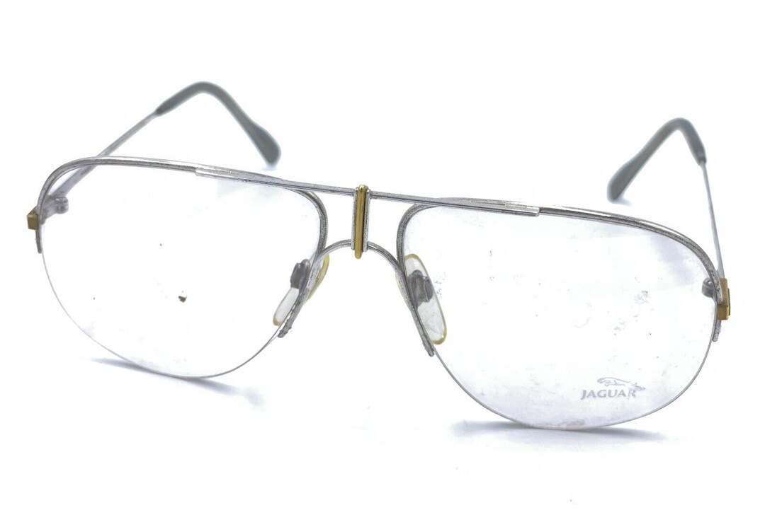 Jaguar Mod 481 Silver Half Rim Aviator Eyeglasses Frames 58-15 145 NOS ...
