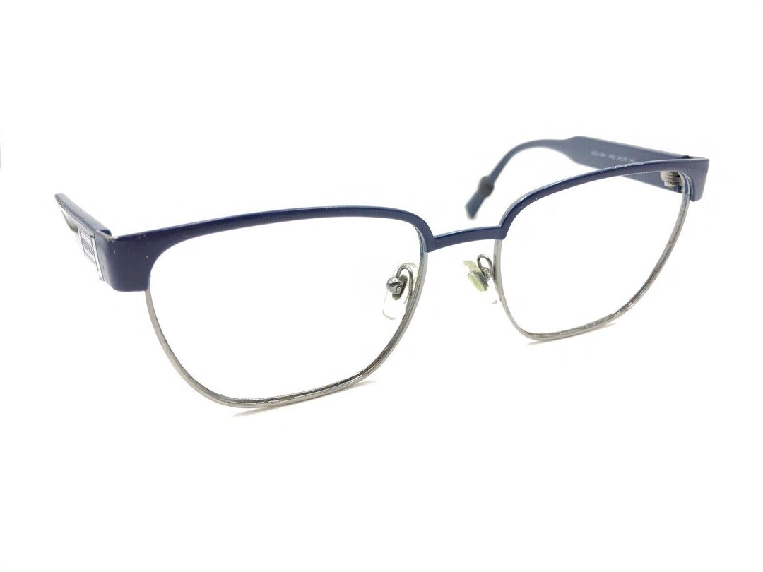 Versace MOD. 1264 1462 Navy Blue Silver Square Eyeglasses Frames 54-18 ...