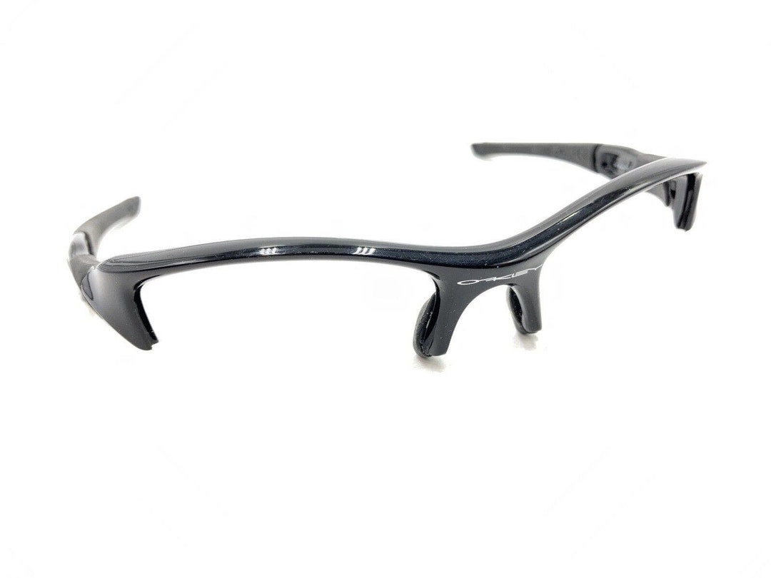 Oakley Flak 12-900 Black Half Rim Wrap Sunglasses Frames 63-14 133 Men ...