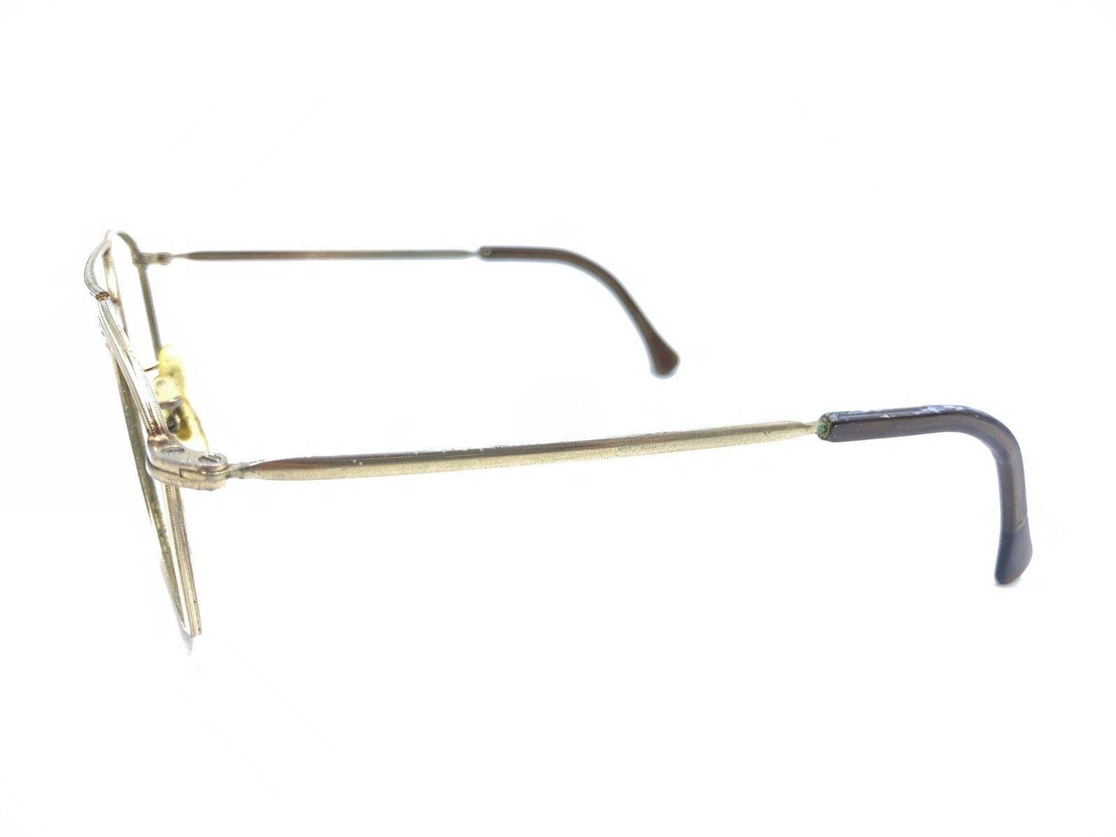 American Optical AO Vintage Gold Square Eyeglasses Frames 145 USA Men ...