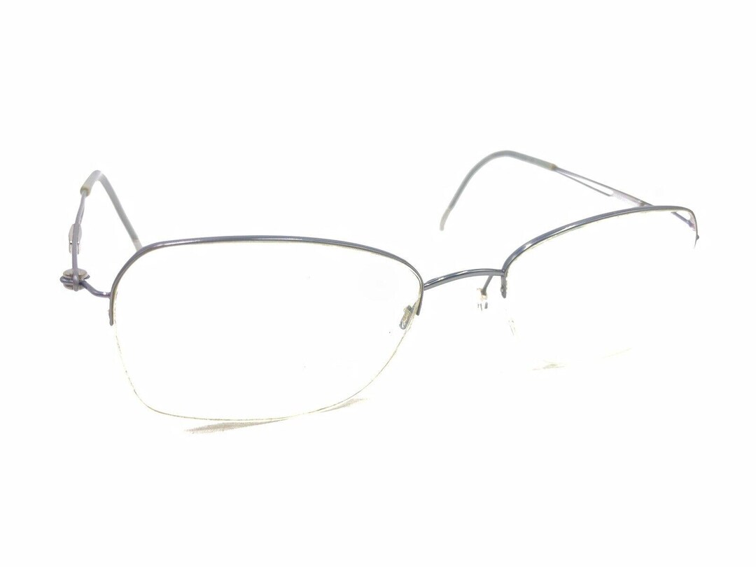 Silhouette 4337 40 6055 Titanium Blue Gray Half Rim Eyeglasses Frames ...
