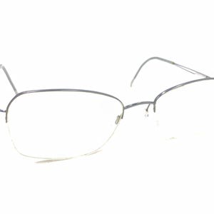 Silhouette 4337 40 6055 Titanium Blue Gray Half Rim Eyeglasses Frames ...