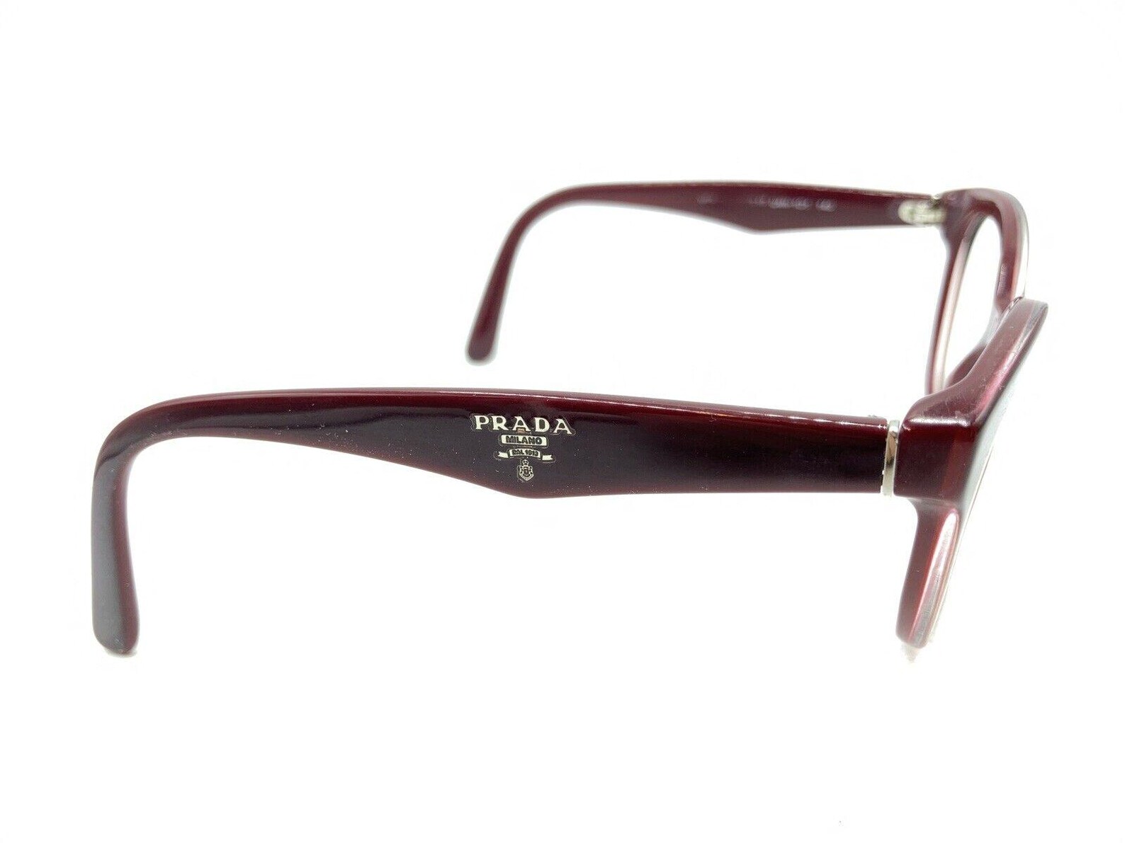 Prada VPR 11R UAN-1O1 Dark Red Burgundy Cat Eyeglasses Frames 50-17 140 ...