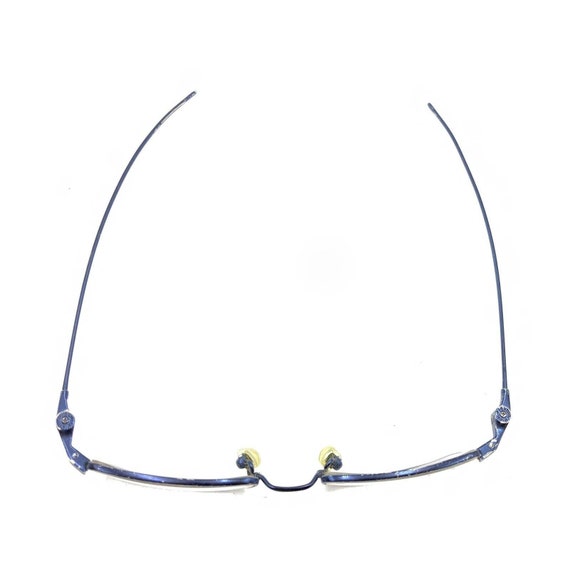 Nike Blue Metal Rectangle Eyeglasses Frames Designer … - Gem