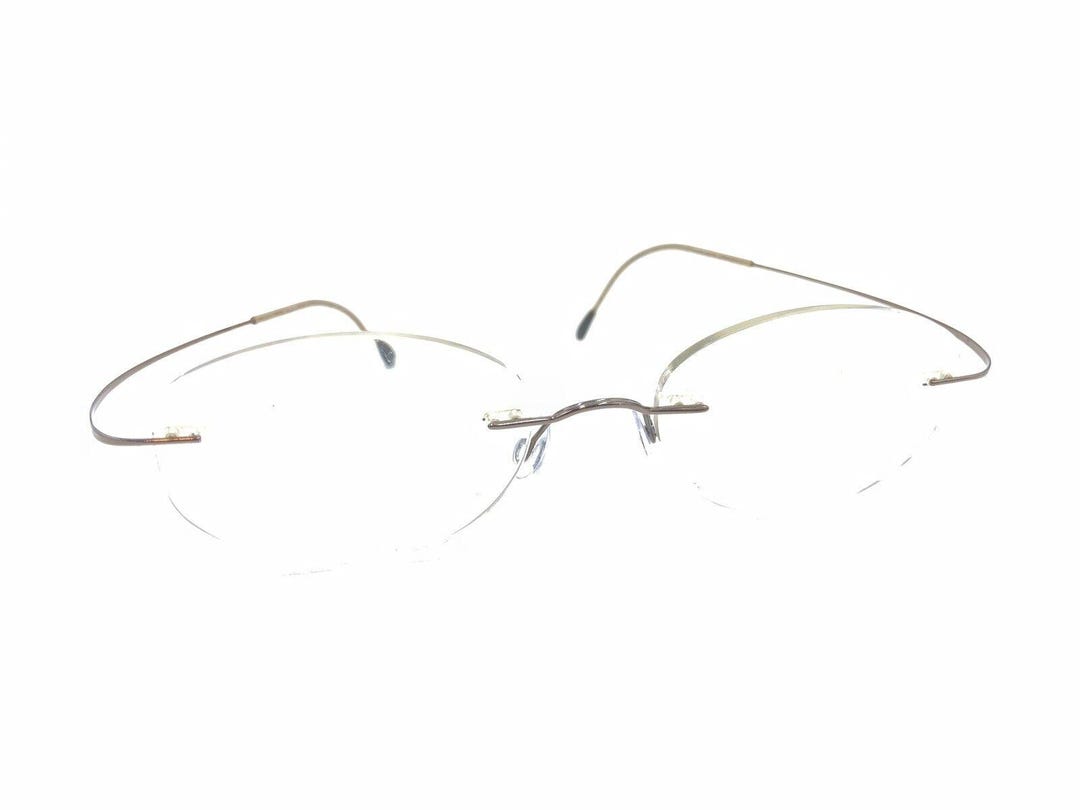 Silhouette 7395 40 6055 Titanium Brown Rimless Eyeglasses Frames 19 140 Austria - Etsy