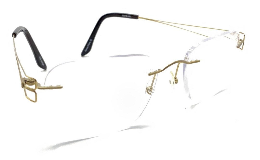 PAE Design 7004 Dot Gold Rimless Eyeglasses Frames 52-18 140 Designer ...