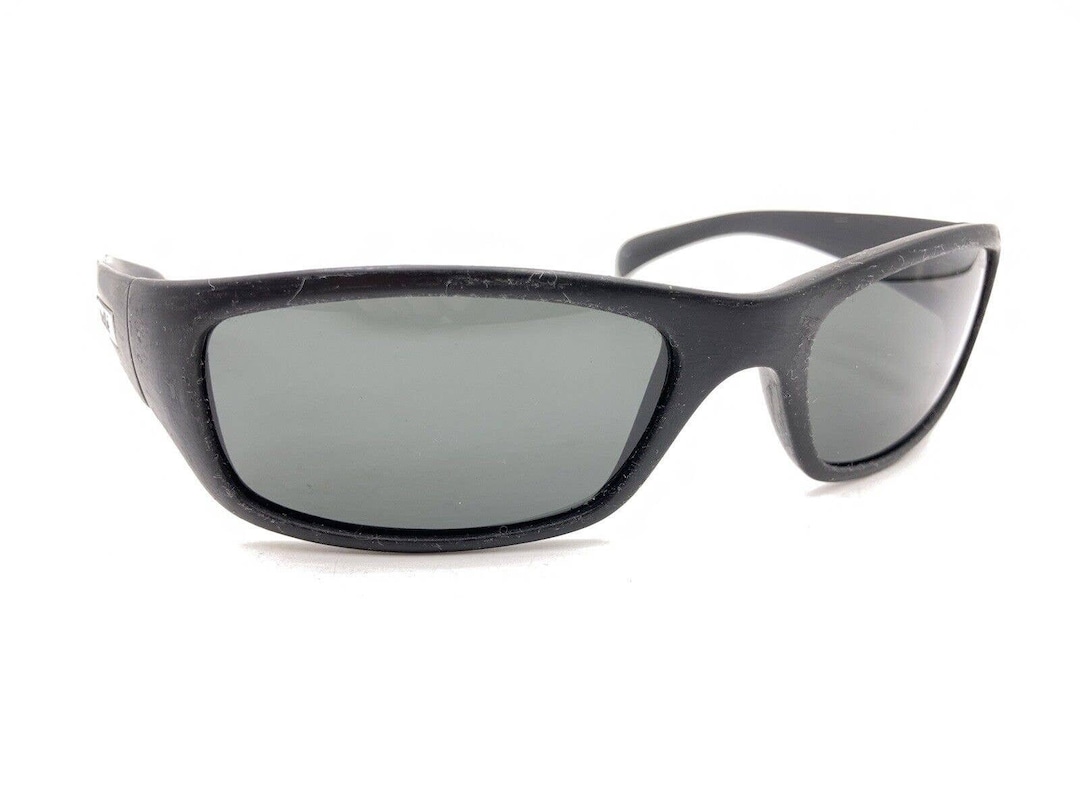 Bolle Black Rectangle Wrap Sunglasses Gray Lens Designer Sports Men ...