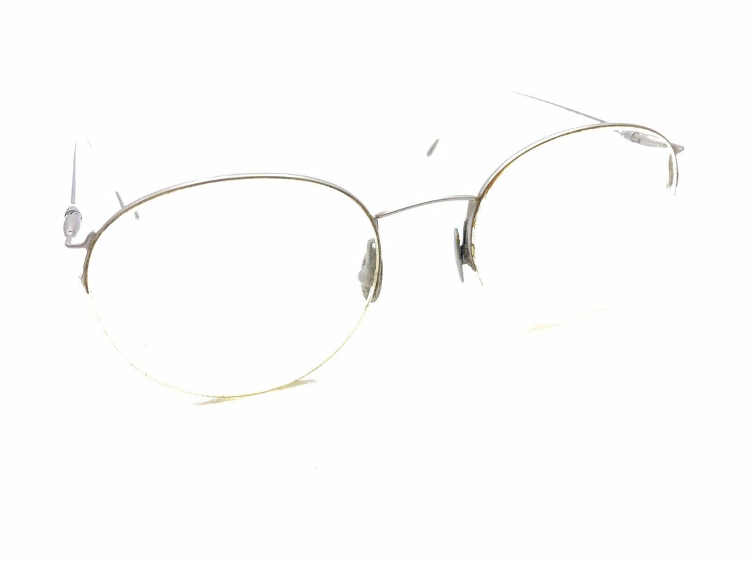 Lawrence Eyewear Vintage Mod T 28 Matte Silver Half Eyeglasses Frames ...