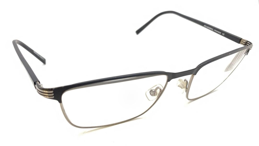 Morel 30128L NN04 Matte Black Metal Half Rim Eyeglasses Frames 56-19 ...