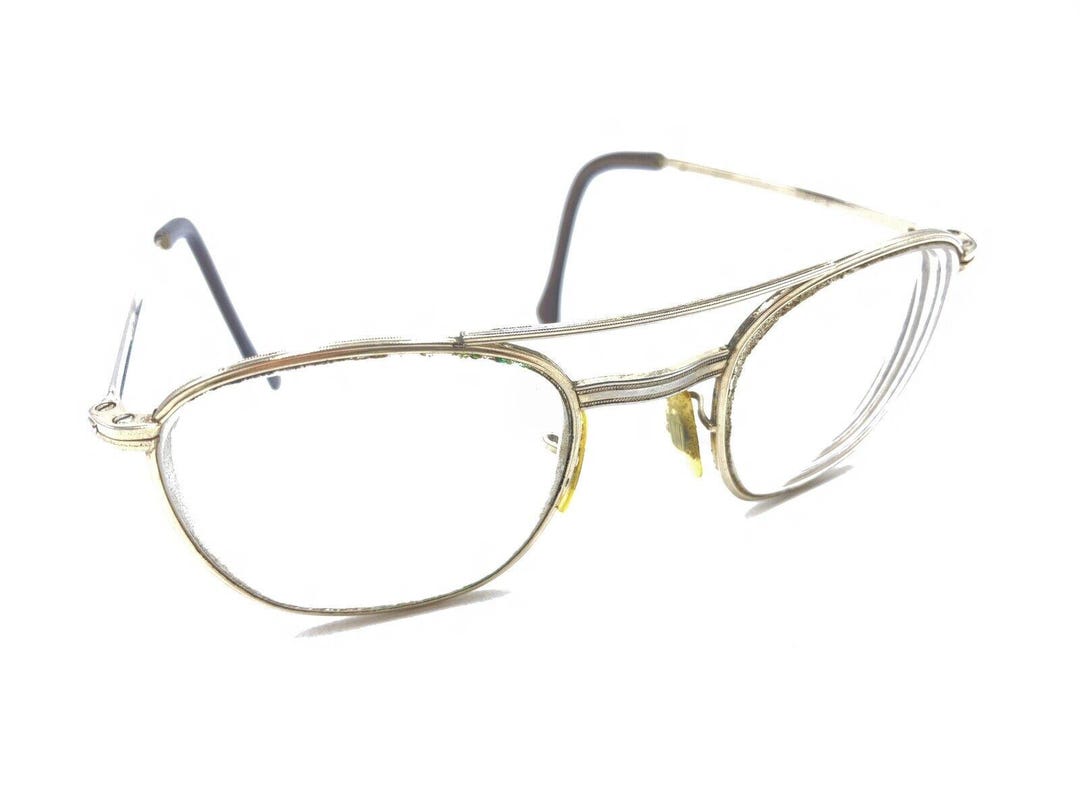 American Optical AO Vintage Gold Eyeglasses Frames 22 150 USA Designer ...