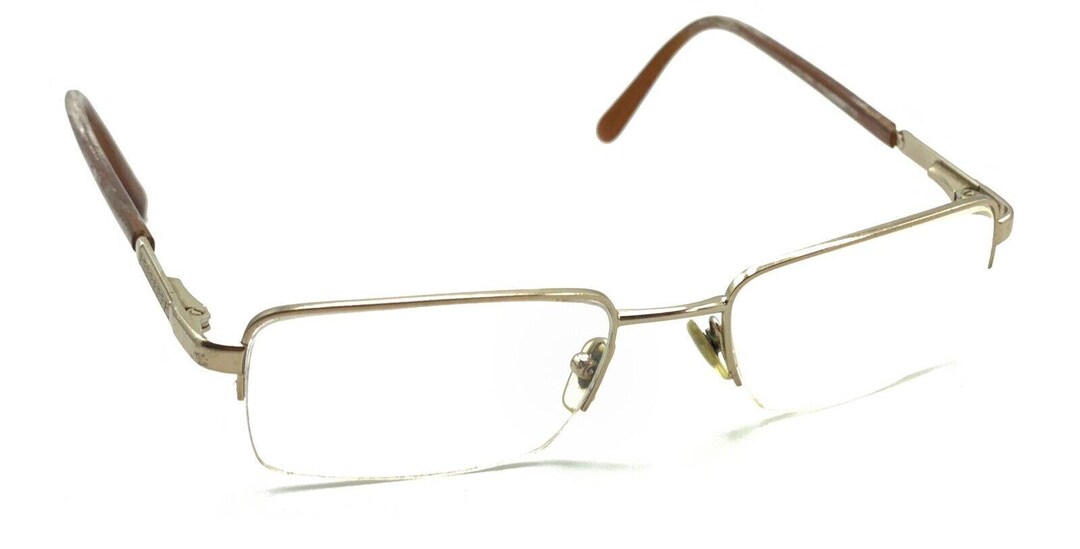 Versace MOD 1266 1053 Gold Brown Half Rim Eyeglasses Frames 50-18 135 ...