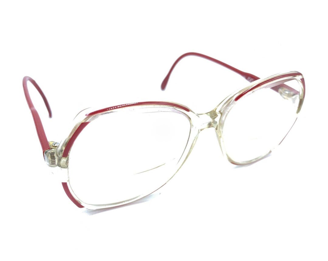 Gucci Vintage GG 2102 48E Crystal Red Square Eyeglasses Frames 55-17 ...