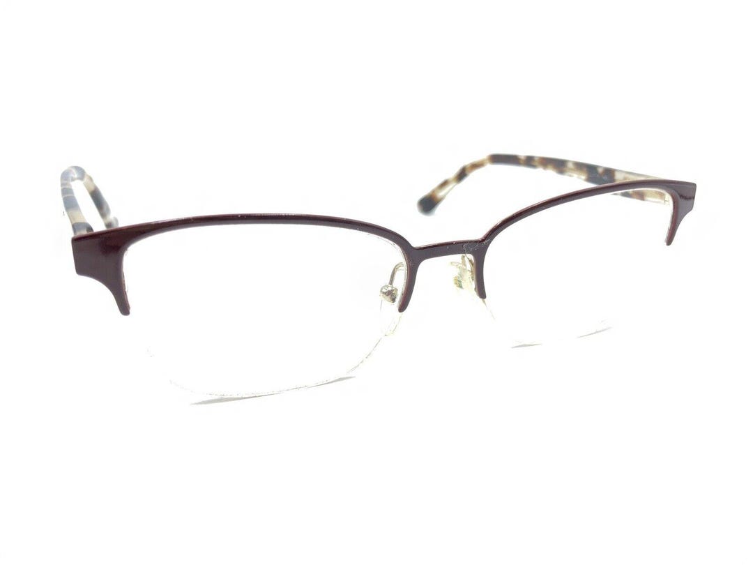 Prada Brown Tortoise Gold Half Frame Eyeglasses Frames 52-17 145 Italy ...