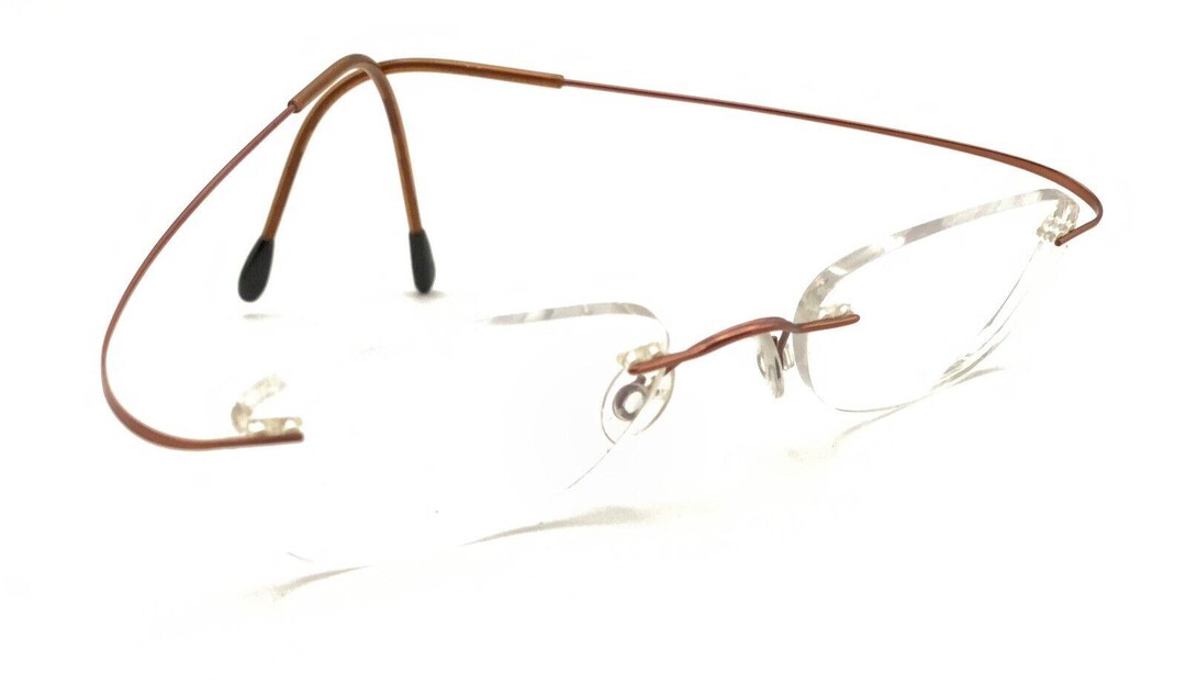 Silhouette Titanium Red Slim Rimless Rectangle Eyeglasses Frames 19 140 ...