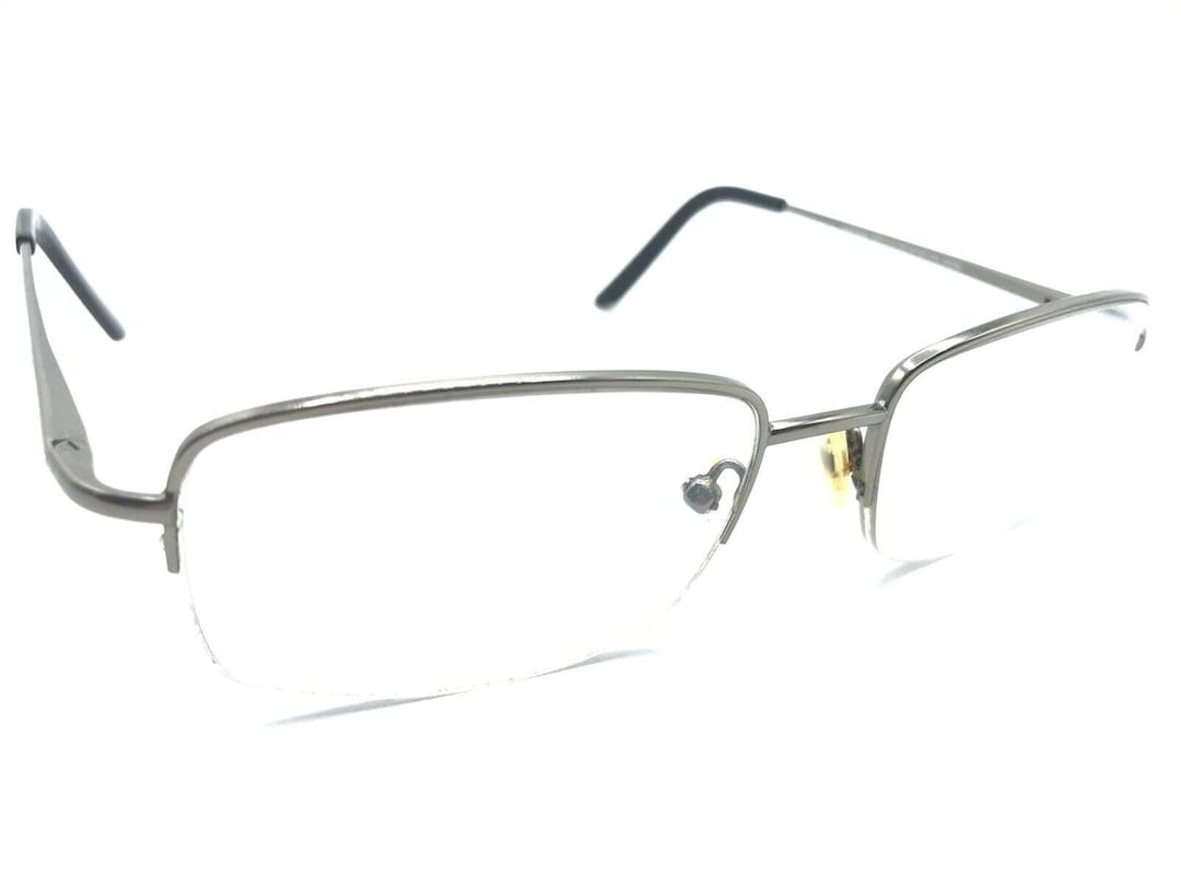 Saki Mod.312 Metal Black Half Rim Eyeglasses Frames 55-18 145 Japan Men ...