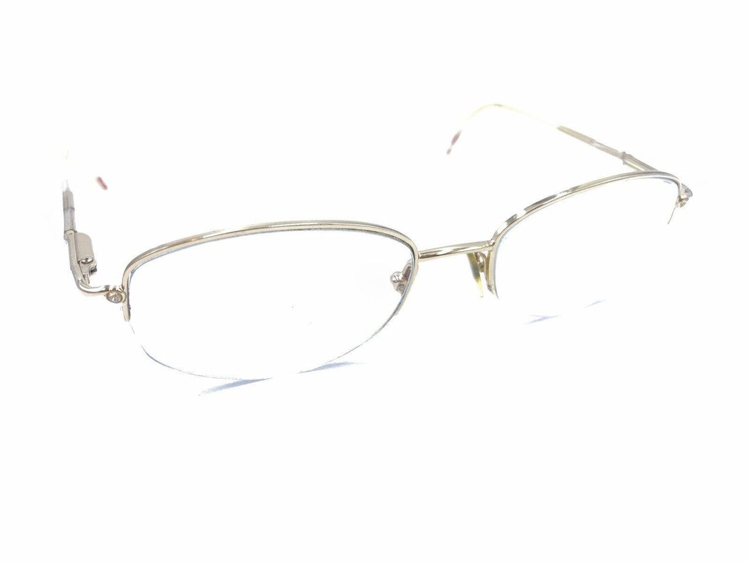 Genny Gold Metal Half Rim Eyeglasses Frames 51-18 140 Italy - Etsy