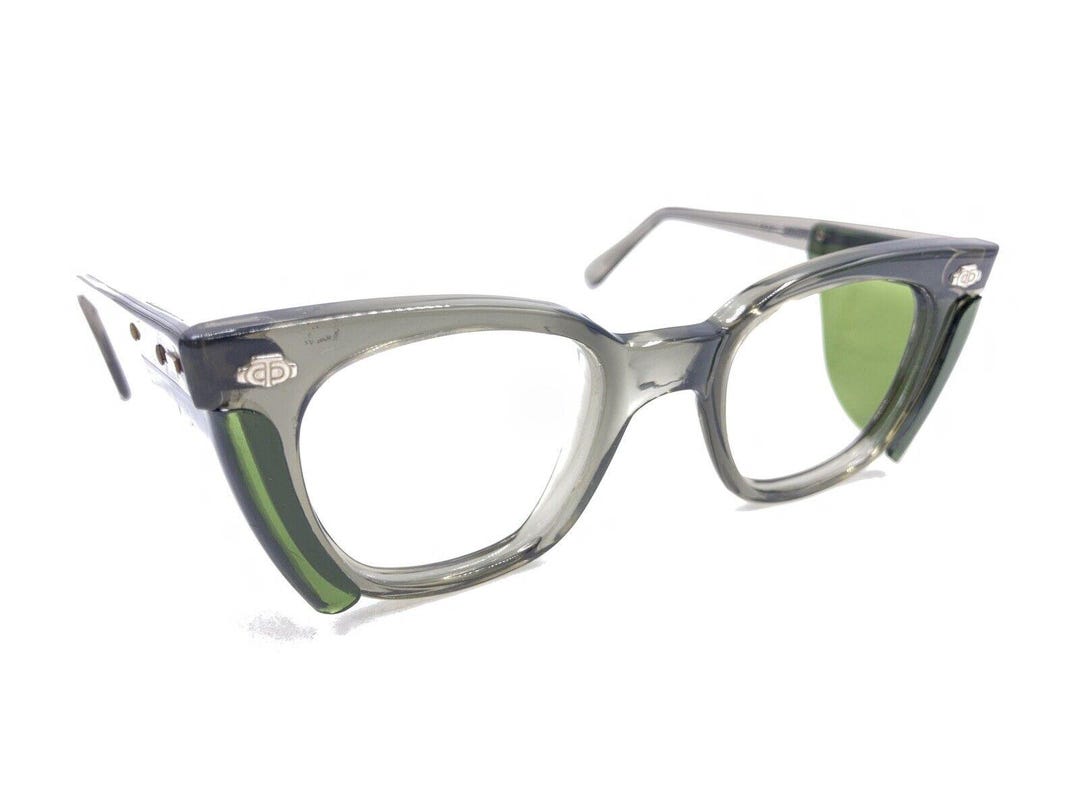Titmus Z87 Vintage Retro Tart Style Smoke Gray Eyeglasses Frames Side ...