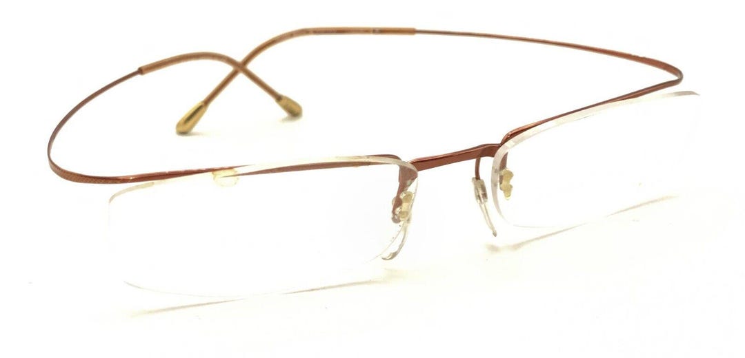 Silhouette 6589 40 6095 Titanium Copper Brown Rimless Eyeglasses Frame ...
