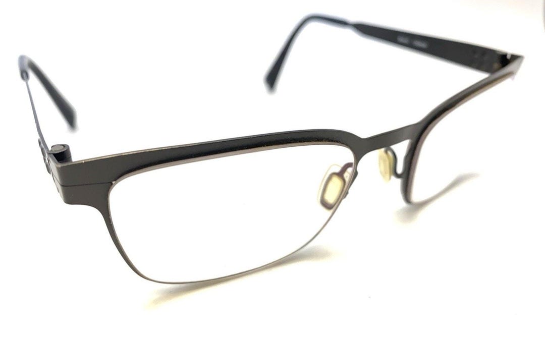 Zero G Elmsford Titanium Black Rectangle Eyeglasses Frames 51-19 135 ...