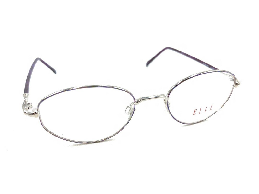 Elle NEW EL2505 Silver Purple Oval Eyeglasses Frames 49-19 140 Hong ...