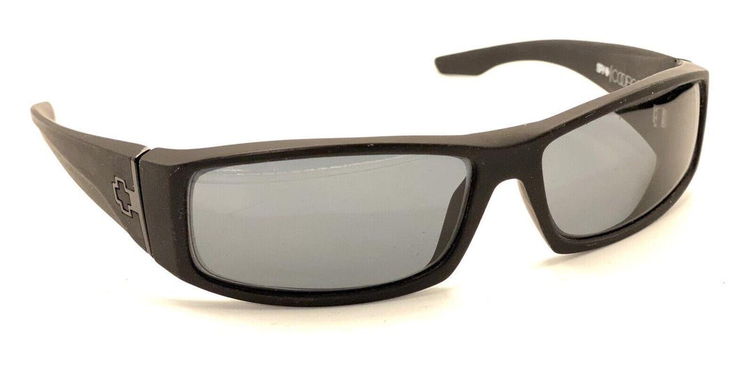 Spy Cooper Happy Lens Matte Black Rectangle Wrap Sunglasses Frames 59 ...