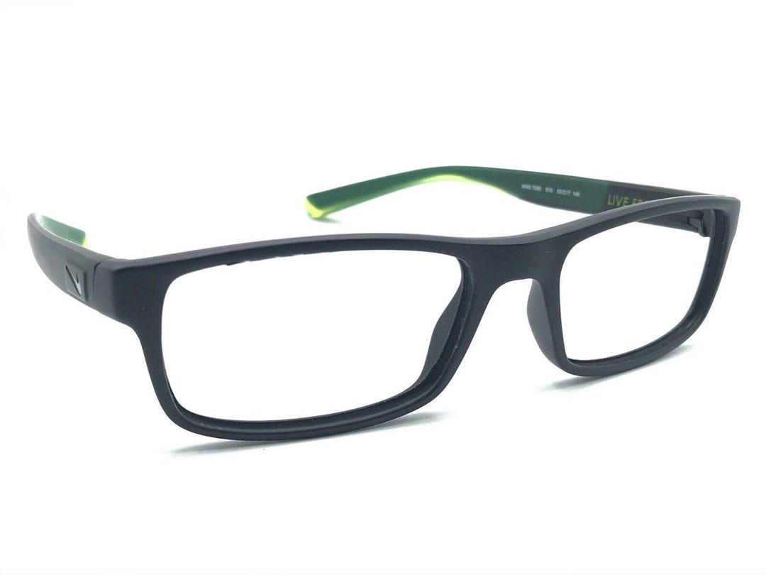 Nike Live Free 7090 010 Matte Black Green Eyeglasses Frames 53-17 140 ...
