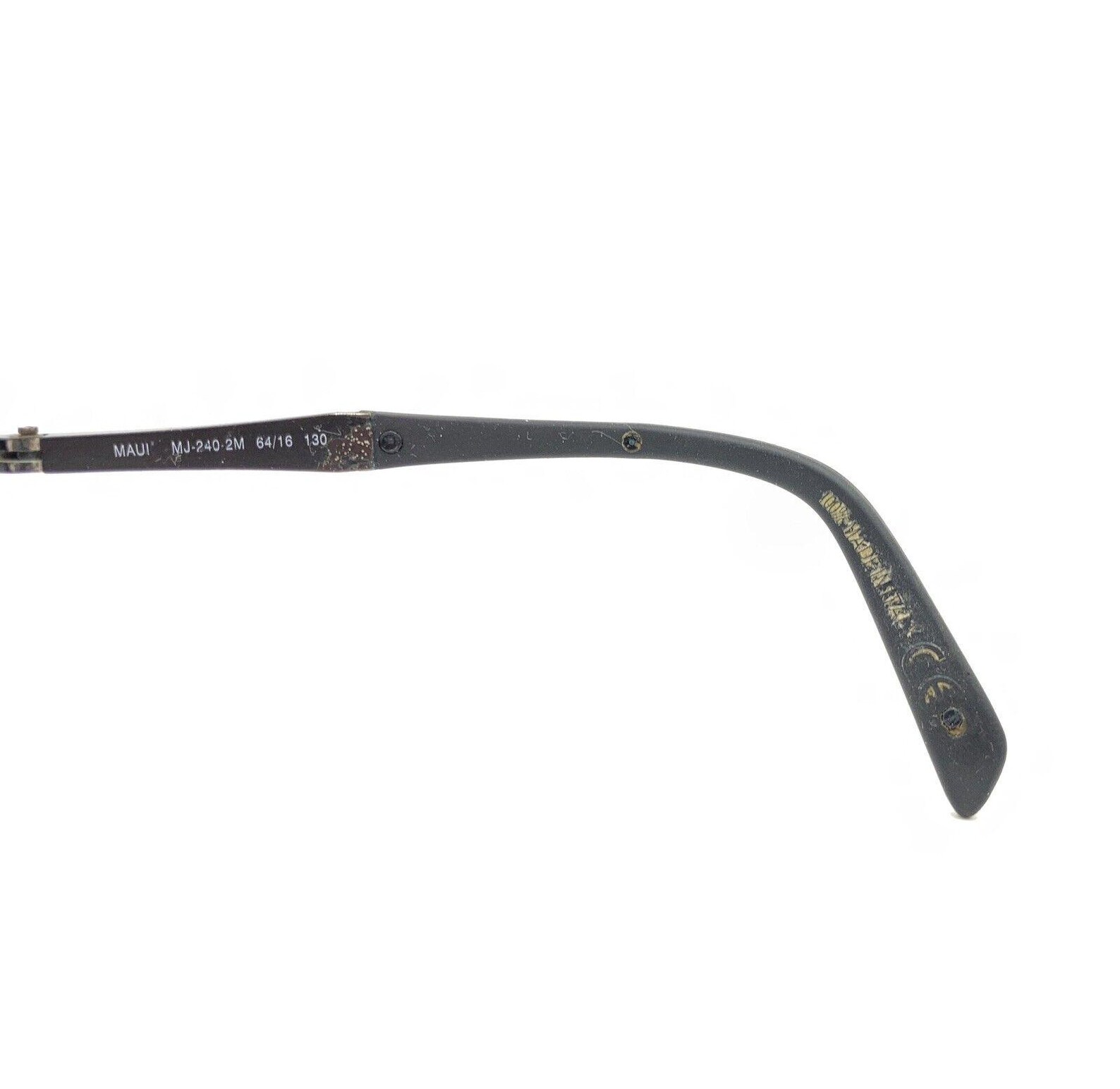 Maui Jim Long Beach MJ 240-2M Black Wrap Sunglasses Frames 64-16 130 ...
