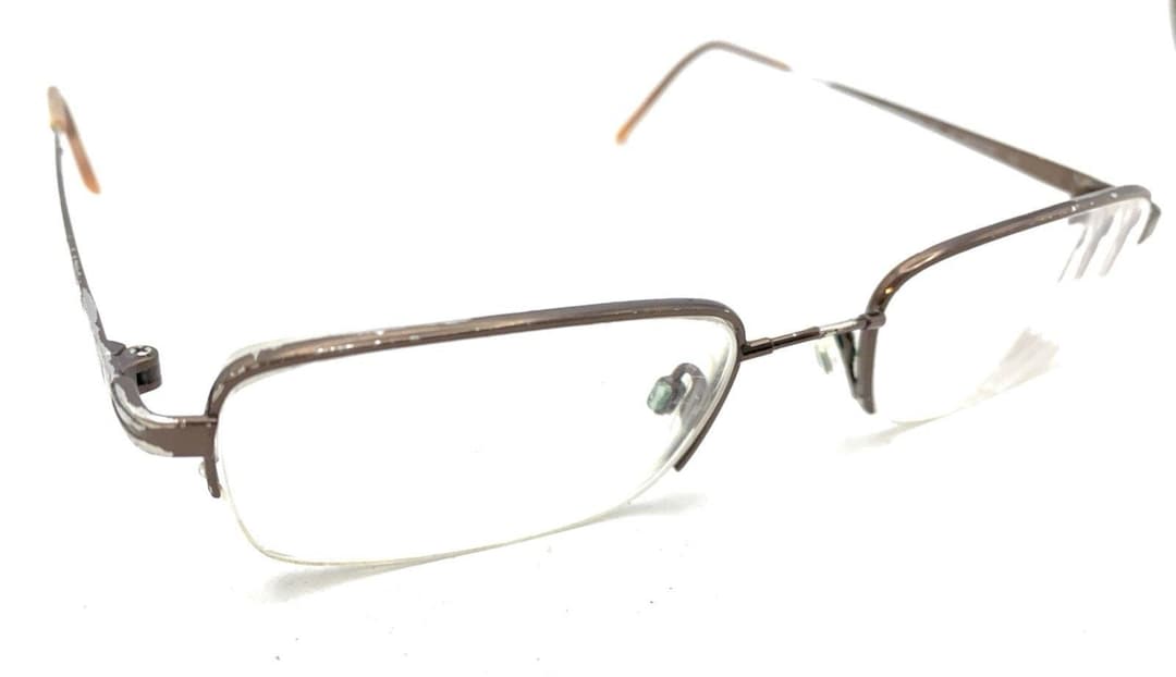 Marchon Flexon 672 Coffee Brown Half Rim Eyeglasses Frames 50-19 140 ...