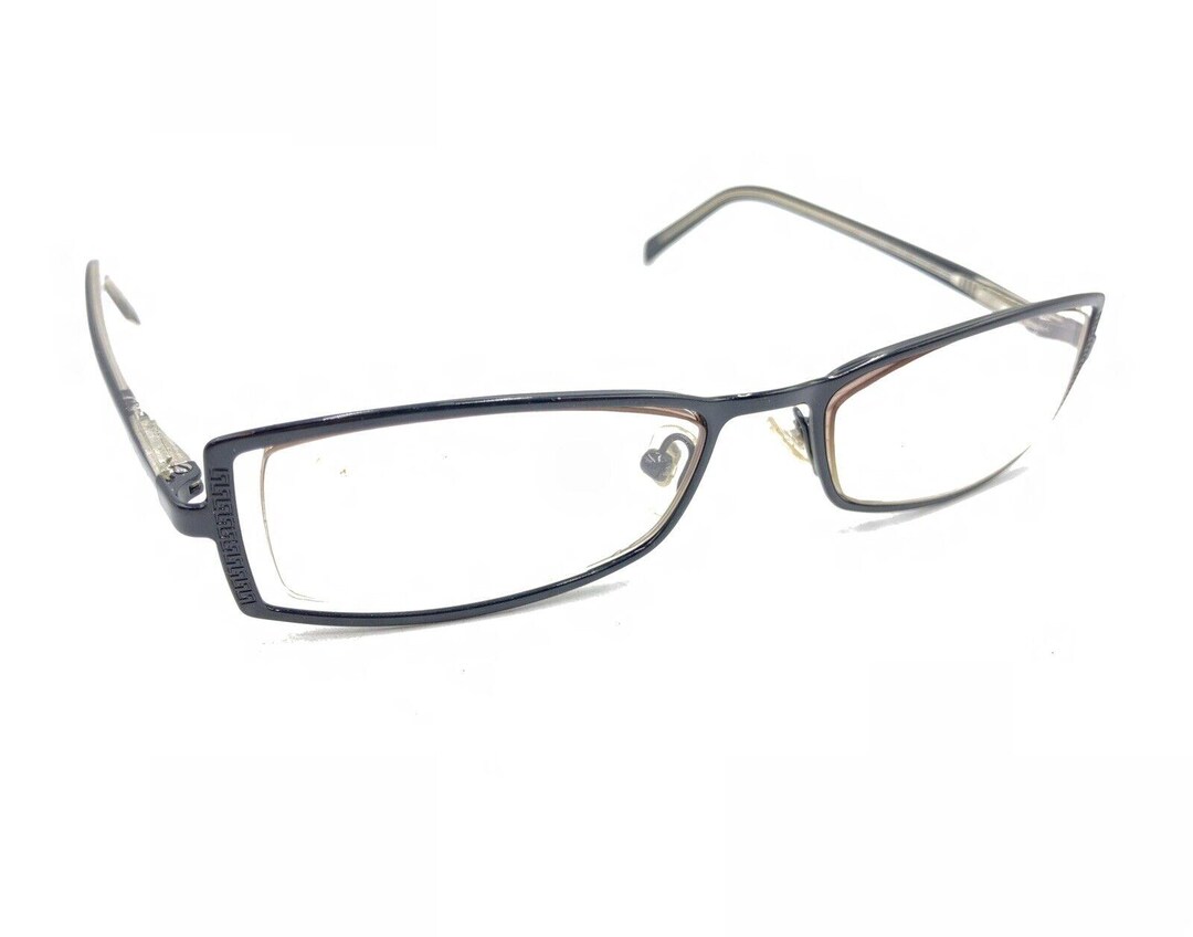 Versace 1069 1009 Black Rectangle Eyeglasses Frames 51-17 135 Italy Men ...