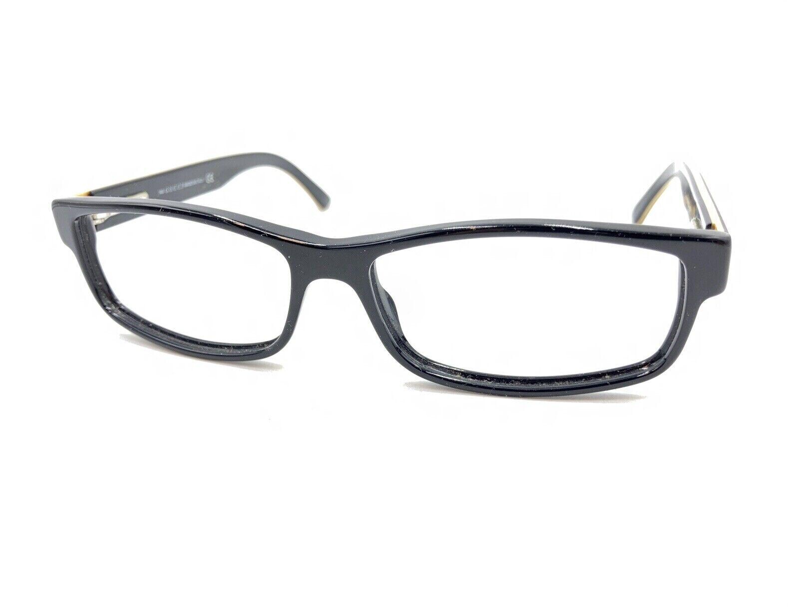 Gucci GG 1533 21R Black Tan Beige Rectangle Eyeglasses Frames 54-14 140 ...