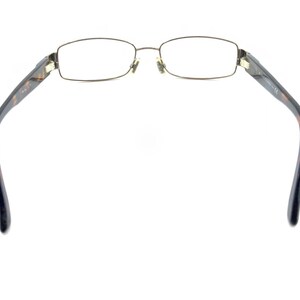 Gucci Gold Brown Tortoise Rectangle Eyeglasses Frames 53-17 135 Italy ...
